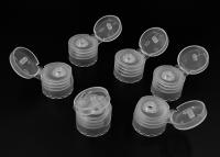 China Translucent Plastic Flip Top Dispensing Caps Fully Tighten Non Leak for sale