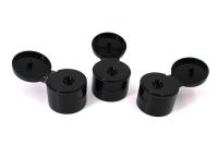 China Colorful Polypropylene Plastic Disc Flip Top Cap Screw Close For Liquid Soap Bottles for sale