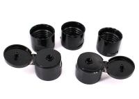 China Colorful Polypropylene Plastic Disc Flip Top Cap Screw Close For Liquid Soap Bottles for sale
