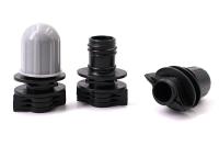 China HDPE Plastic Liquor Pour Spouts With Oval Cap Closure For 75% Achohol Doypack for sale