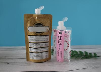 China Side Envase Flip Top 250ml Liquid Spout Stand Up Bags for sale
