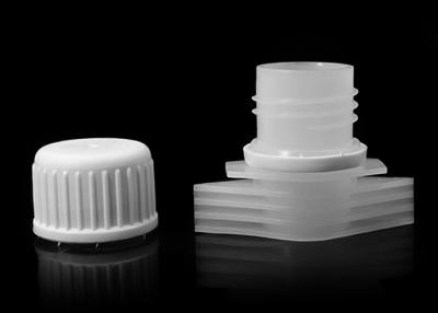 China Short Shoulder 43mm Plastic Spout Screw Lids For Flexible Bags for sale