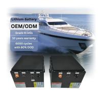 China OEM ODM Custom Boat Lithium Battery 100ah Lithium Marine Battery Waterproofing for sale
