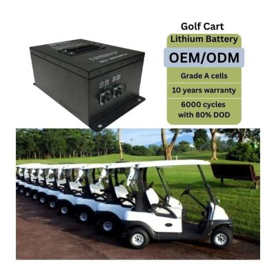 China Lithium Golf Cart Battery Pack 48V80AH Golf Cart Lifepo4 Battery OEM for sale