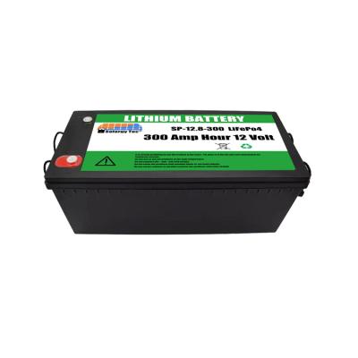 China Lightweight 12V 300Ah Lifepo4 Battery Rechargeable Lithium Ion Solar Battery RoHS Compliant for sale