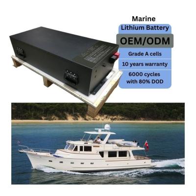 China Lithium Ion Marine Batteries 48v300ah 15kwh Deep Cycle Marine Lifepo4 Batteries for sale