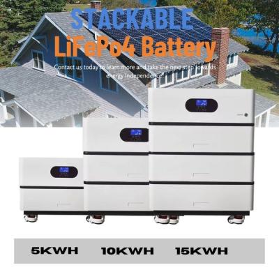 China Customized Logo Stackable Lithium Battery Storage System 48v 300ah Lifepo4 Battery for sale