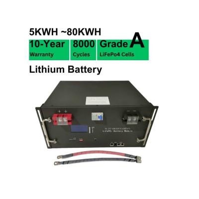 China 24V / 48V Rack Mount Lifepo4 Battery Modular Design For Solar Energy Storage Systems for sale