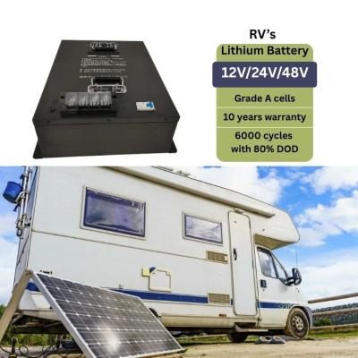China Customization 24V Lithium Battery Pack For RV Solar Storage And Backup Power for sale