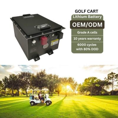 China 48v Lithium Ion Golf Cart Battery Deep Cycle Club Car Lithium Batteries Lightweight Design for sale