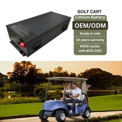 China 36 Volt 48 Volt Golf Cart Lithium Battery Pack 6000cycles 60ah To 304ah Capacity for sale
