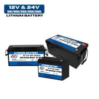 China Water Proof 12V Lithium Battery 100Ah 200Ah 300Ah LiFePO4 Battery 24V Lithium Ion Battery for sale