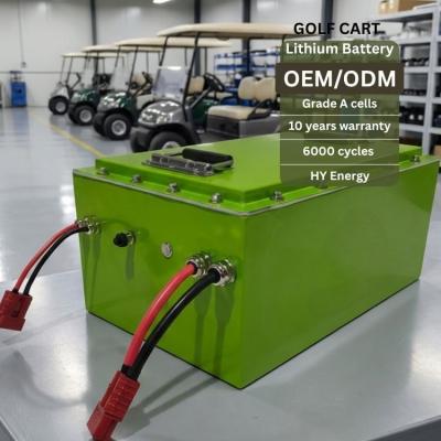 China Golf Cart Battery 51.2V105ah Lifepo4 Battery 48V 72v 96V Custom Made Lithium Battery for sale