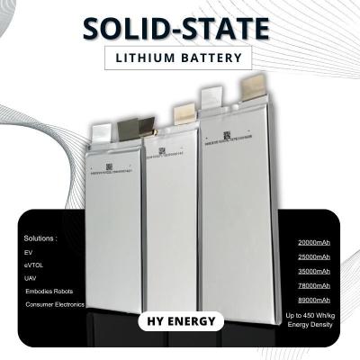 China Rechargeable 3.7V 30000mAh Semi Solid State Li-ion Battery Cell with High Safety Performance for sale