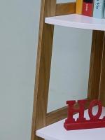 China Painting MDF Wooden Corner Bookshelf With Five Layers White 46*35.5*160CM for sale