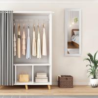 China MDF Wood Wall Hung Mirror Cabinet Folding Build In Ironing Boards Inside for sale