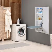 China Folding Wall Mounted Ironing Cabinet White MDF Wood EU Standard for sale