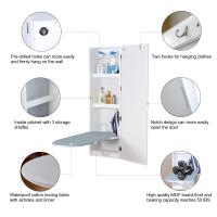 China Folding Wall Mounted Ironing Cabinet White MDF Wood EU Standard for sale
