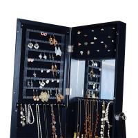 China Black MDF Mirror Jewelry Armoire Full Length 146cm Height For Living Room for sale