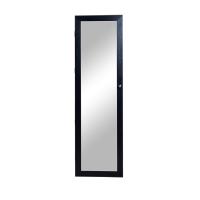 China Black MDF Mirror Jewelry Armoire Full Length 146cm Height For Living Room for sale