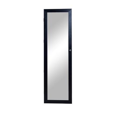 China Black MDF Mirror Jewelry Armoire Full Length 146cm Height For Living Room for sale