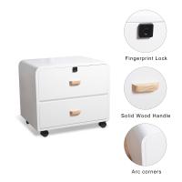 China Room Furniture Smart Bedside Table Fingerprint Lock Wireless Charging Pocket for sale