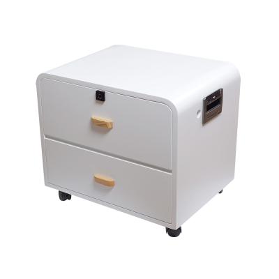 China Room Furniture Smart Bedside Table Fingerprint Lock Wireless Charging Pocket for sale