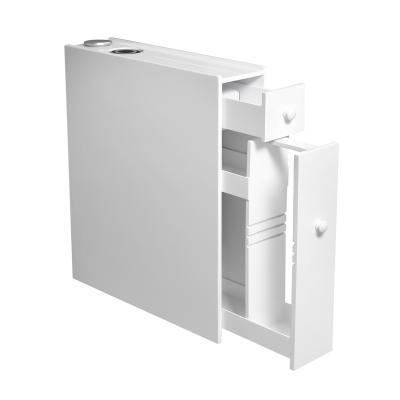 China MDF Smart Slim Side Cabinet Pop Up USB Charging With Two Drawers for sale