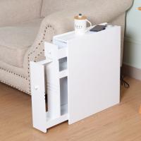 China MDF Smart Slim Side Cabinet Pop Up USB Charging With Two Drawers for sale