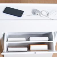 China Wooden Home Smart File Cabinet white color With Wireless Charger for sale