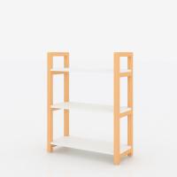 China Three Tier Wooden Storage Rack White For Bedroom / Living Room / Office / Kitchen for sale