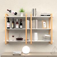 China Wooden Wall Mount Painting Storage Shelf White For Bedroom Living Room Office Kitchen for sale