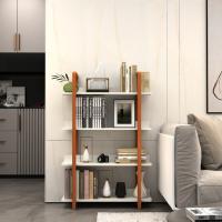 China Four Tier Wooden Storage Rack Glaze For Bedroom Living Room Office Kitchen for sale