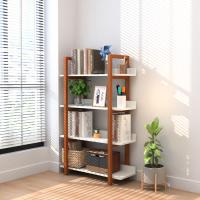 China Four Tier Wooden Storage Rack Glaze For Bedroom Living Room Office Kitchen for sale