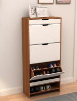 China Three Layer MDF Shoe Wooden Cabinet With Shaker Door for sale