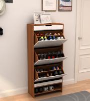China Three Layer MDF Shoe Wooden Cabinet With Shaker Door for sale