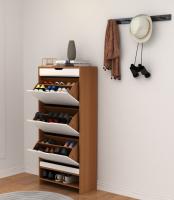 China Three Layer MDF Shoe Wooden Cabinet With Shaker Door for sale