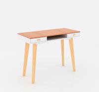 China Modern White 2 Drawers Solid Wood Study Desk Rubber wood European style for sale