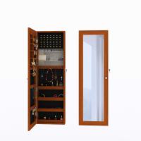 China MDF Jewelry Cabinet With Mirror EU standard NC painting walunt Color for sale