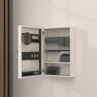 China Multifunction Wall Storage Cabinet With Mirror NC painting white Color for sale
