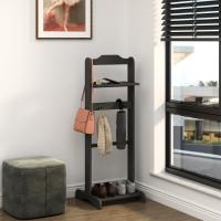 China Home Wooden Coat And Shoe Stand For Entrance Hallway OEM / ODM for sale