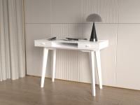 China Modern White Solid Wood Study Desk With Two Dawers European style for sale