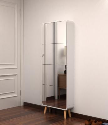 China Four Layers MDF Mirror Shoe Cabinet With Legs living room furniture for sale