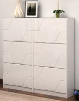 China Living Room White Storage Shoe Cabinet With Shoe Rack French Style for sale