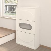 China White Full Length Mirrored Shoe Cabinet for sale