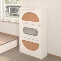China FurnitureR 25 Kg Max Load Capacity Wood Mirrored Shoe Cabinet for sale