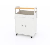 China Various Colors Movable Kitchen Island With Stools And Cabinets for sale