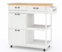 China OEM ODM Movable Kitchen Island with Drawers and Lighting for sale