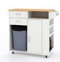 China Various Sizes Rectangular Kitchen Island with Drawers White Black Gray Brown Color for sale