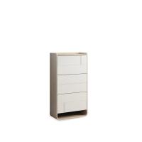 China Simple and fashionable line design, large capacity wooden color matching shoe cabinet for sale